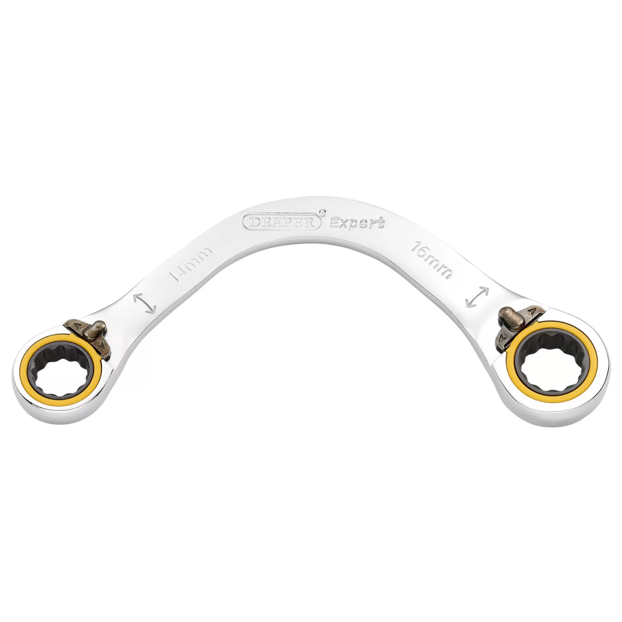 Draper Expert HI-TORQ® Double Ring Ratchet Half Moon Spanner, 14 For ...