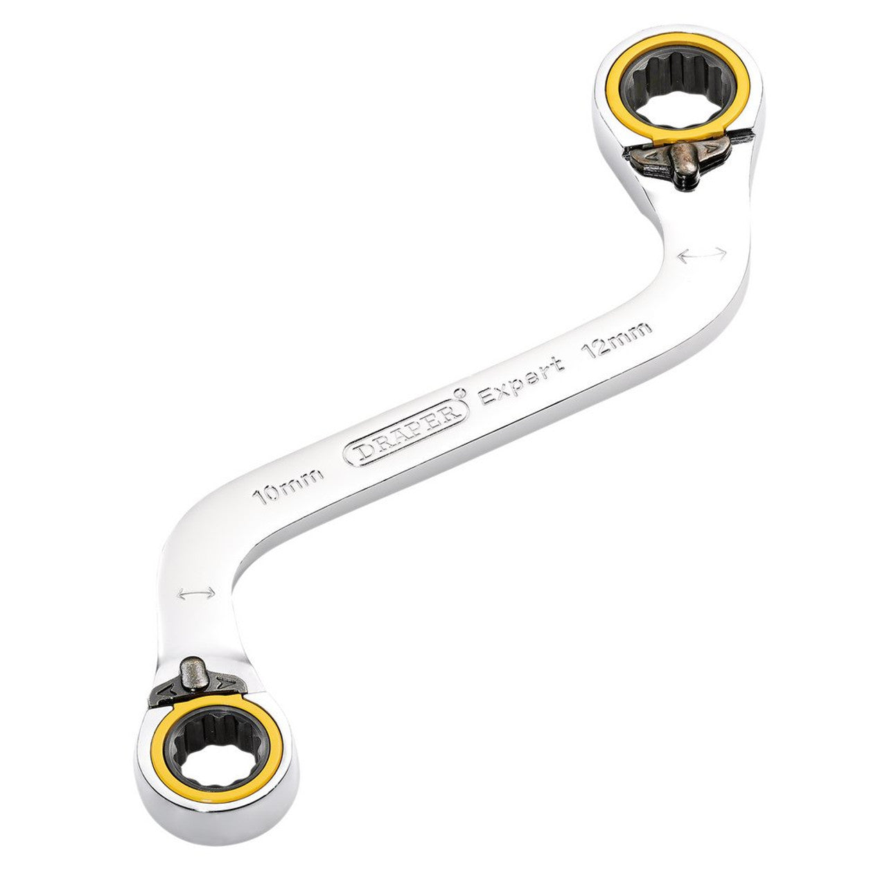 Draper Expert Hi-Torq Double Ring Ratchet S-Shape Spanner 10x12mm For ...