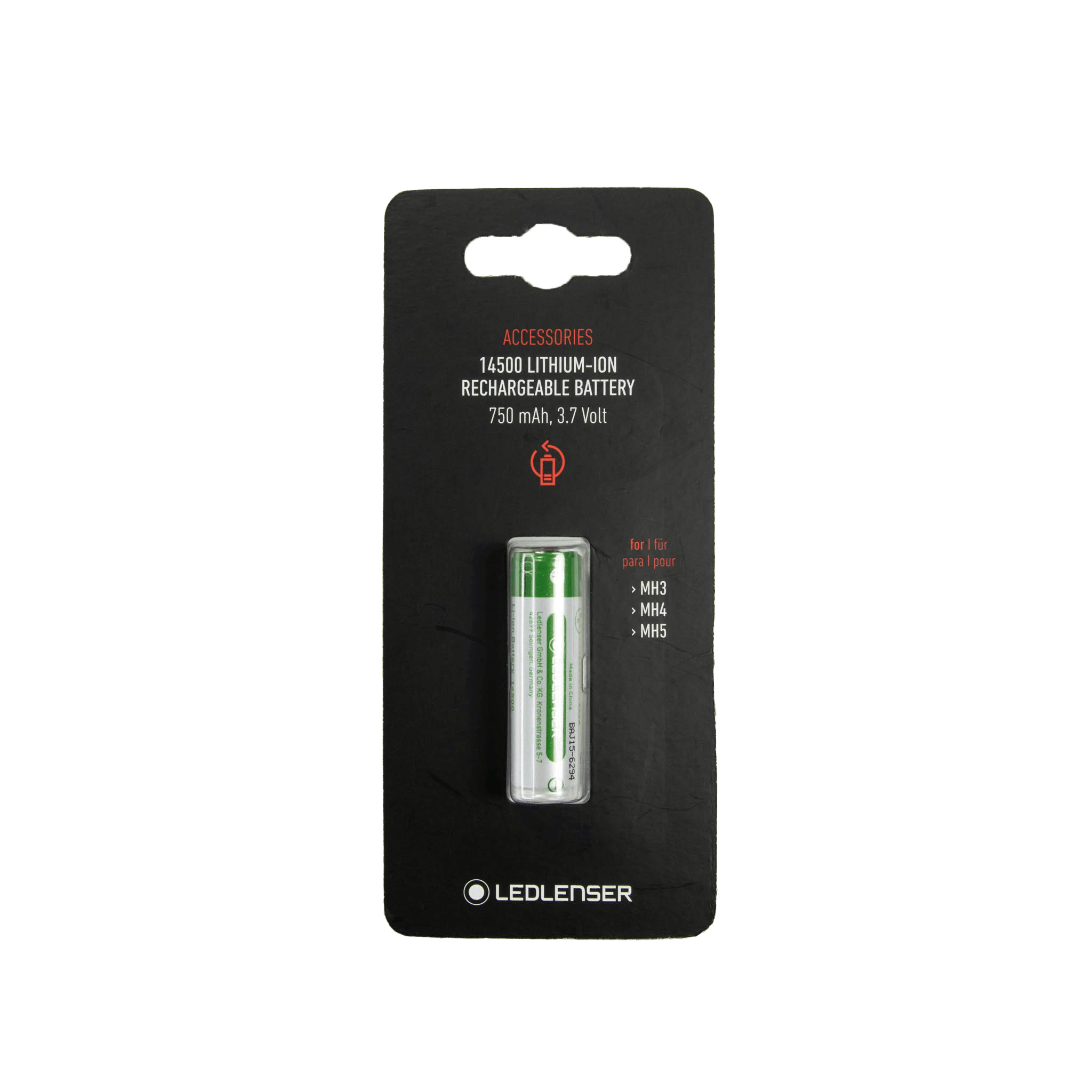 Ledlenser Accessory 14500 Rechargeable Li-ion Battery 3.7v 750mAh for ...