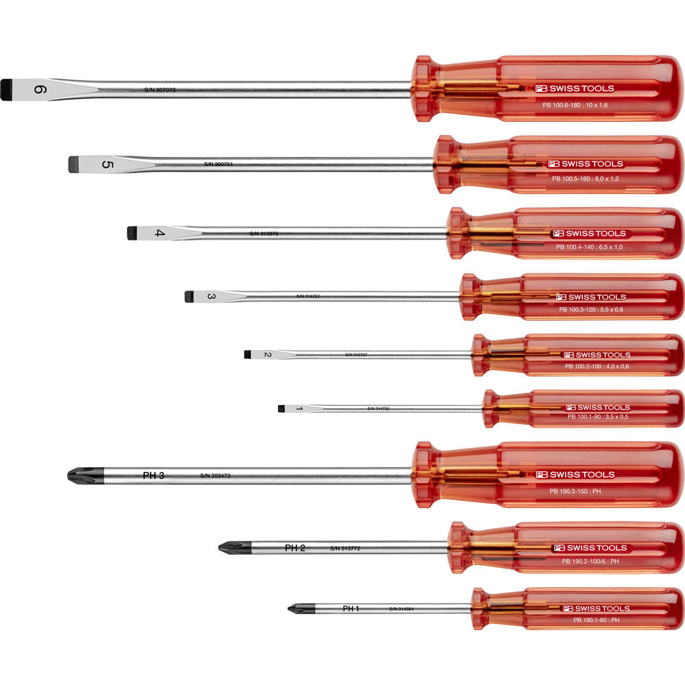 PB Swiss 9 Pce Classic Slotted & Phillips Screwdriver Set For Sale ...