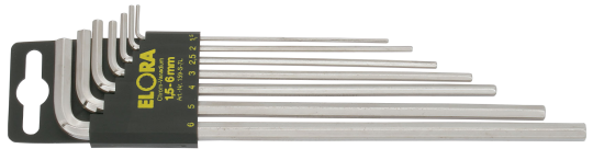 Elora Hexagon Key Set long 9 Pce 1 5-10mm with plastic holder 159S-9L ...