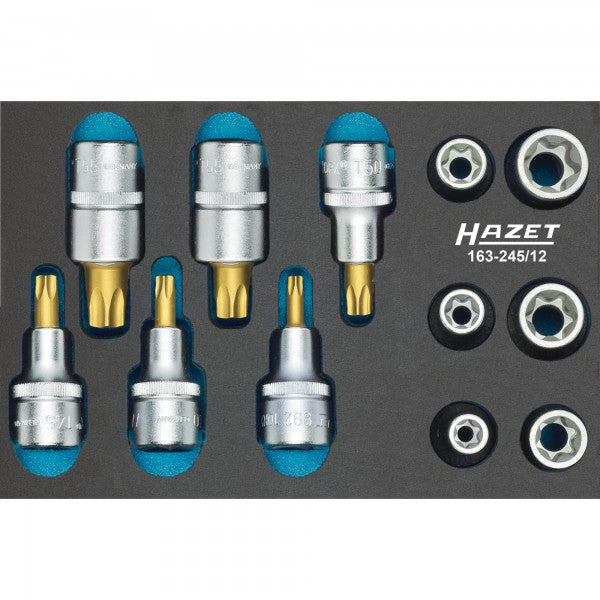 Hazet 12 Pce 1/2" Tool Set Torx 163-245/12 Modular Insert Tray For Sale Online – Mektronics