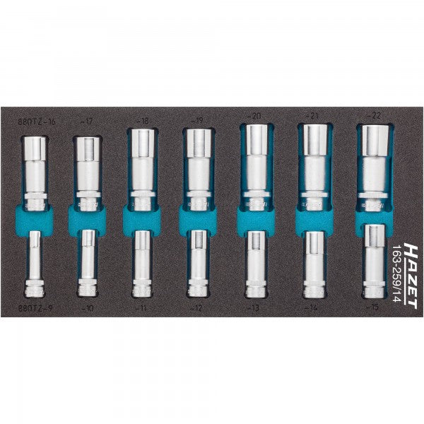 Hazet 14 Pce 3/8" Socket Set 163-259/14 Modular Insert Tray For Sale Online – Mektronics
