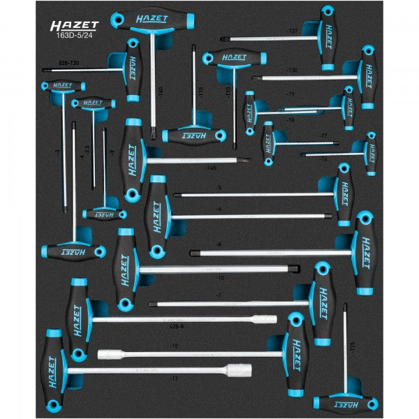 Hazet 24Pce T-Handle Driver Set 163D-5/24 Modular Insert Tray For Sale ...