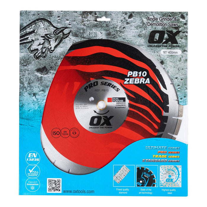OX Tools Professional PB10 16" Segmented Diamond Blade - Abrasive For ...