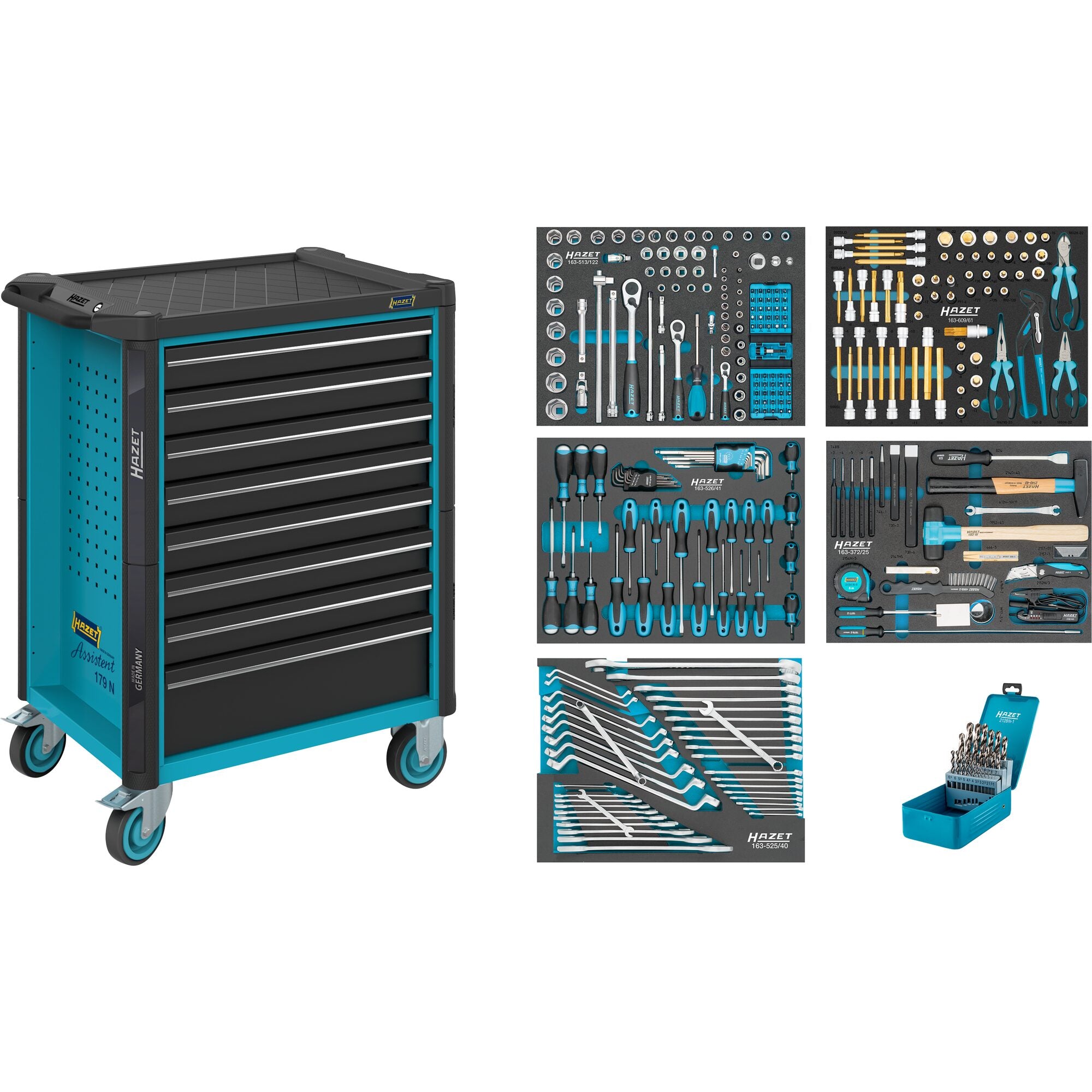 Hazet 314 Piece 8 Drawer Tool Trolley Assistent Assortment 179N-8/314 For Sale Online – Mektronics