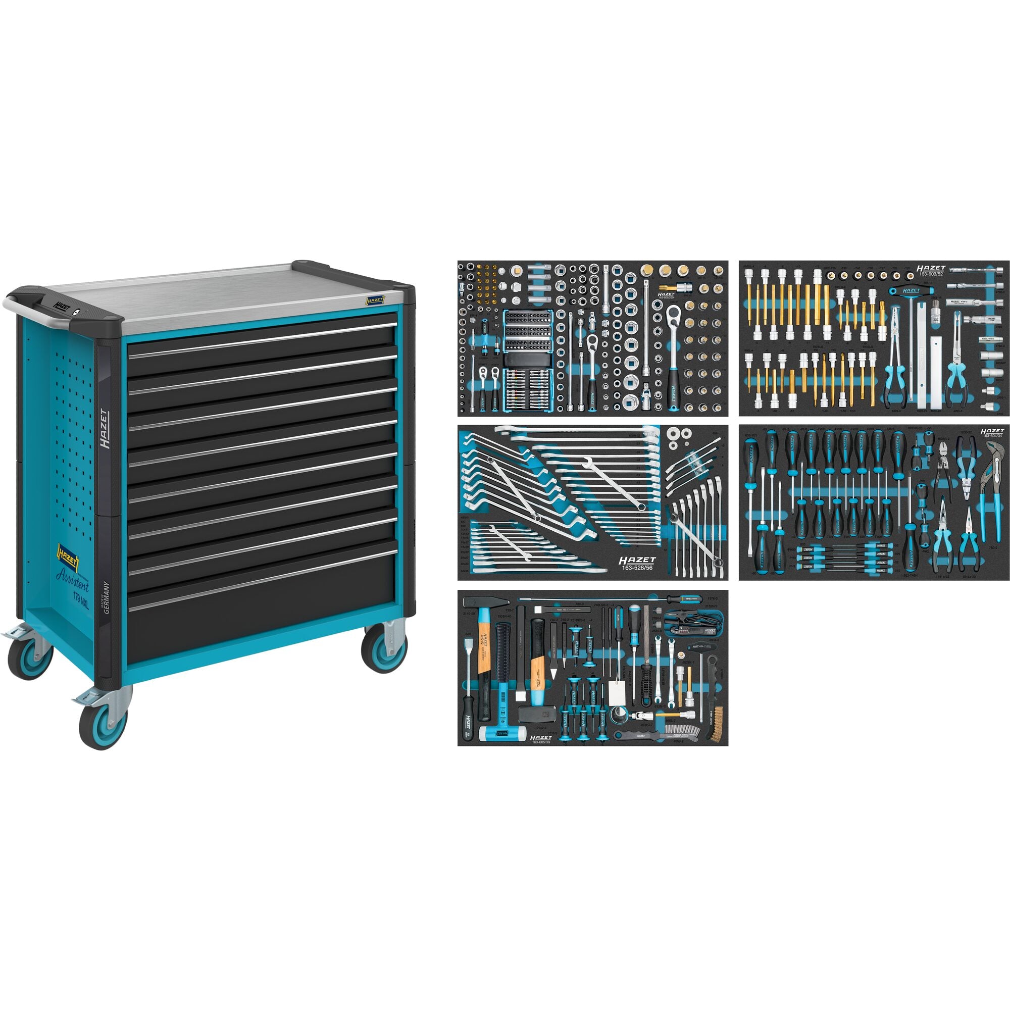 Hazet 440 Piece 8 Drawer Tool Trolley Assortment 179NXL-8/440 For Sale Online – Mektronics