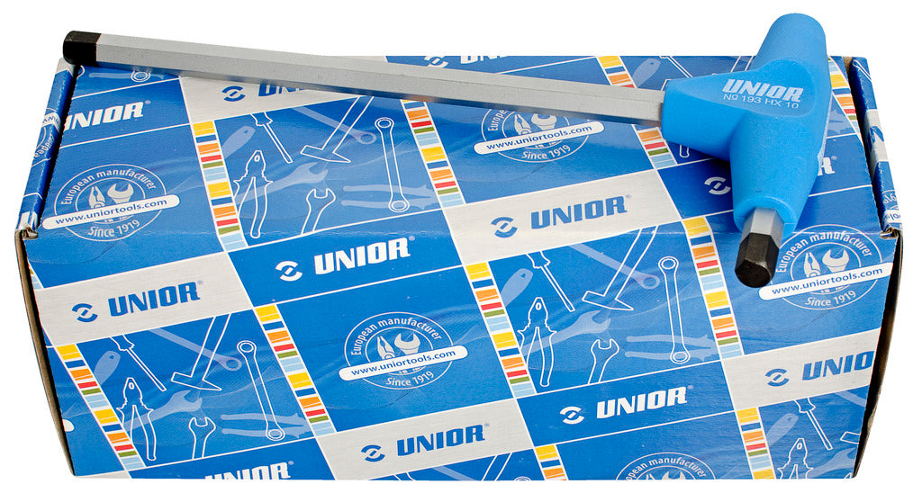 Unior 2.5-10mm T-Handle Hex Wrenches 10 Pce Set in Carton Box 193HXCB ...