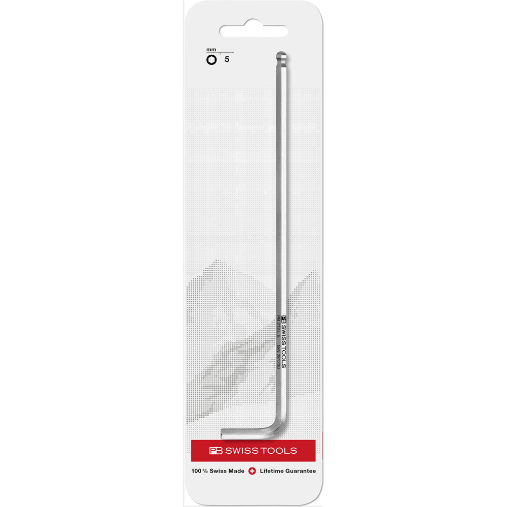 PB Swiss 212.L5 Key L-Wrench 5mm Long with Ball Point in Skin Pack For ...