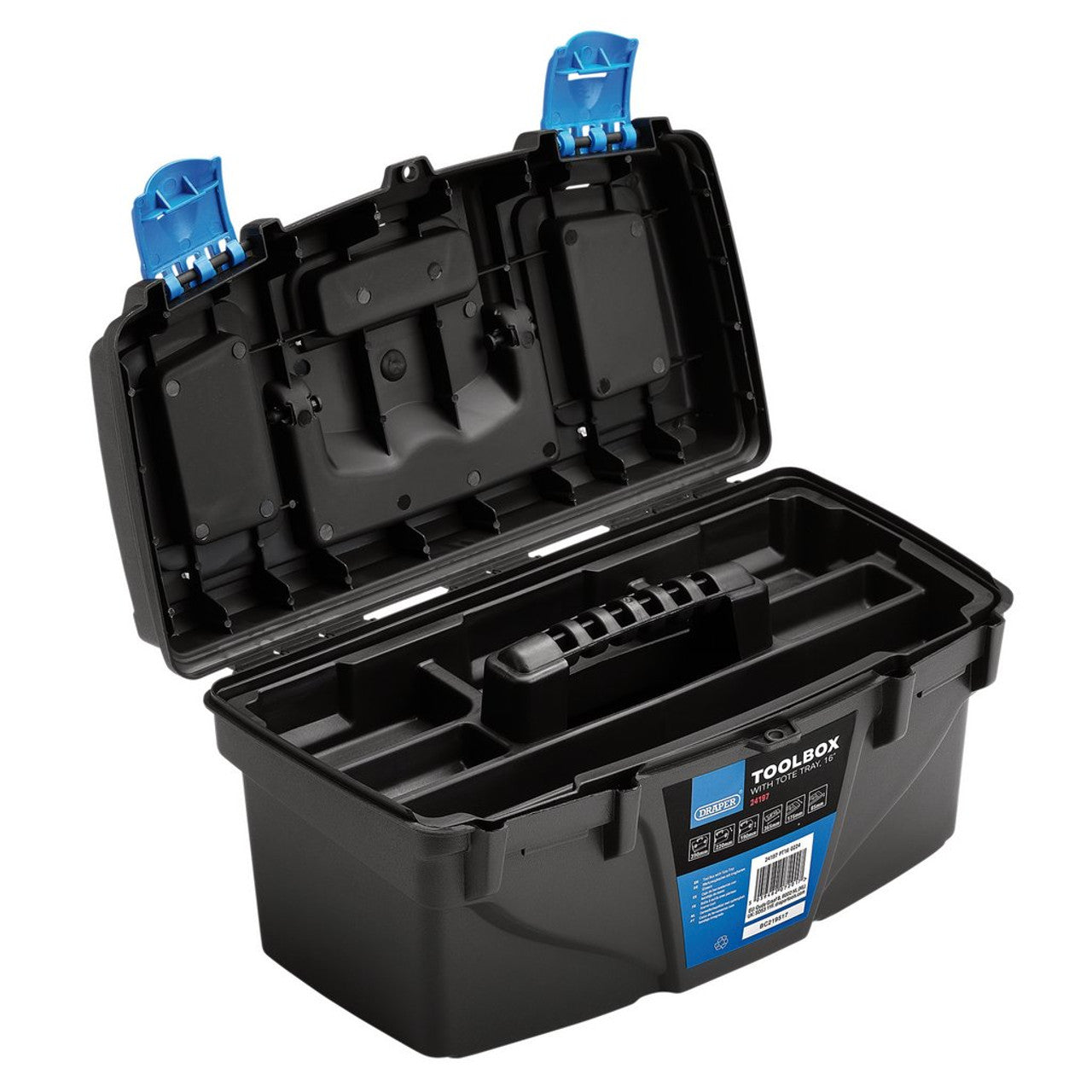 Draper 16" Plastic Toolbox with Tote Tray For Sale Online – Mektronics