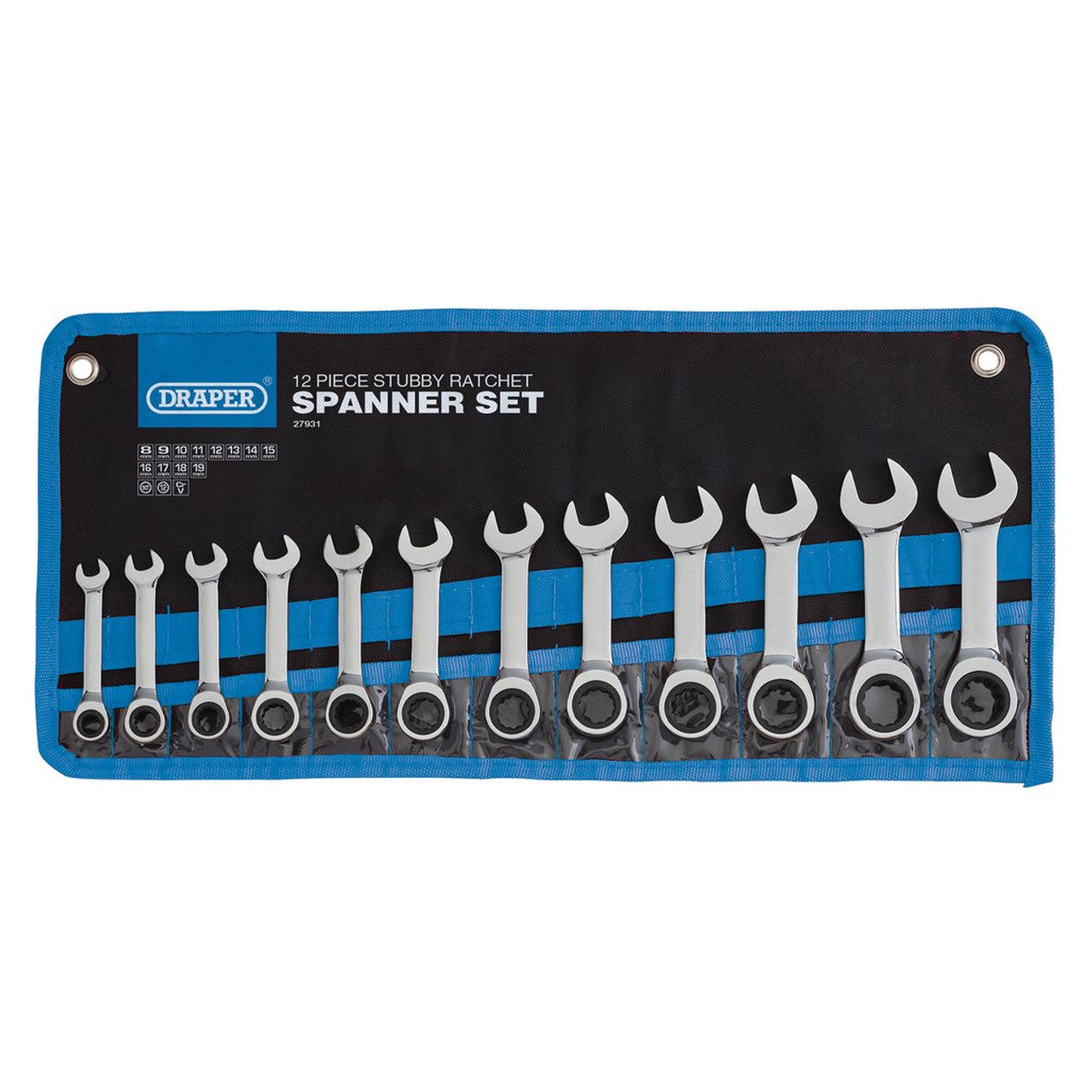 Draper HI-TORQ® Metric Stubby Ratchet Combination Spanner Set (12 Piece) For Sale Online ...