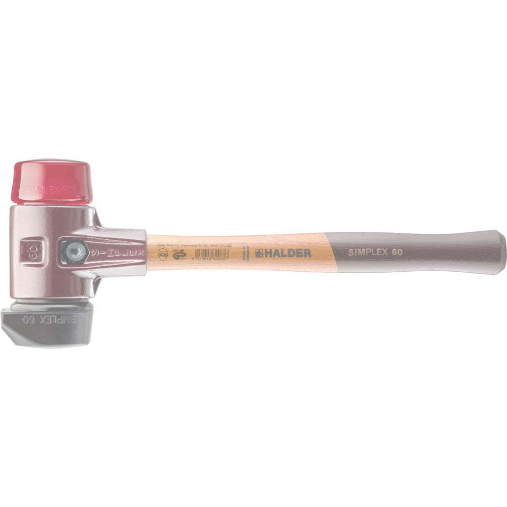 Halder SIMPLEX Soft-Face Mallet Cast Steel Housing Wood Handle Rubber ...