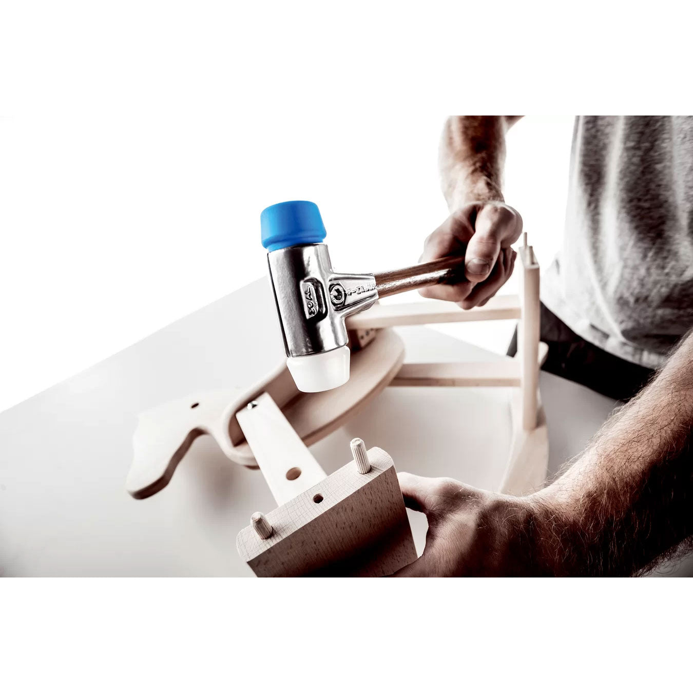 Halder SIMPLEX Soft-Face Mallet Aluminium Housing & Wooden Handle TPE ...