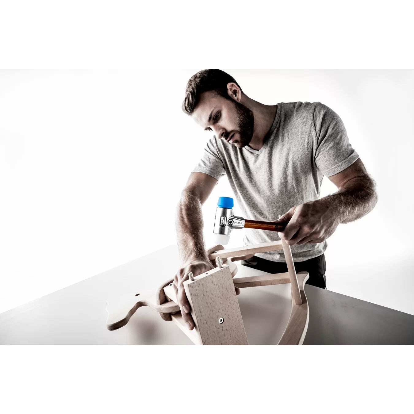 Halder SIMPLEX Soft-Face Mallet Aluminium Housing & Wooden Handle TPE ...