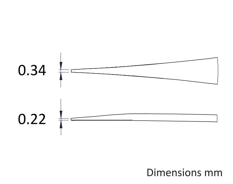 Ideal-Tek Tweezers SS Straight Fine Sharp Line Serrated 125mm 456.SA ...