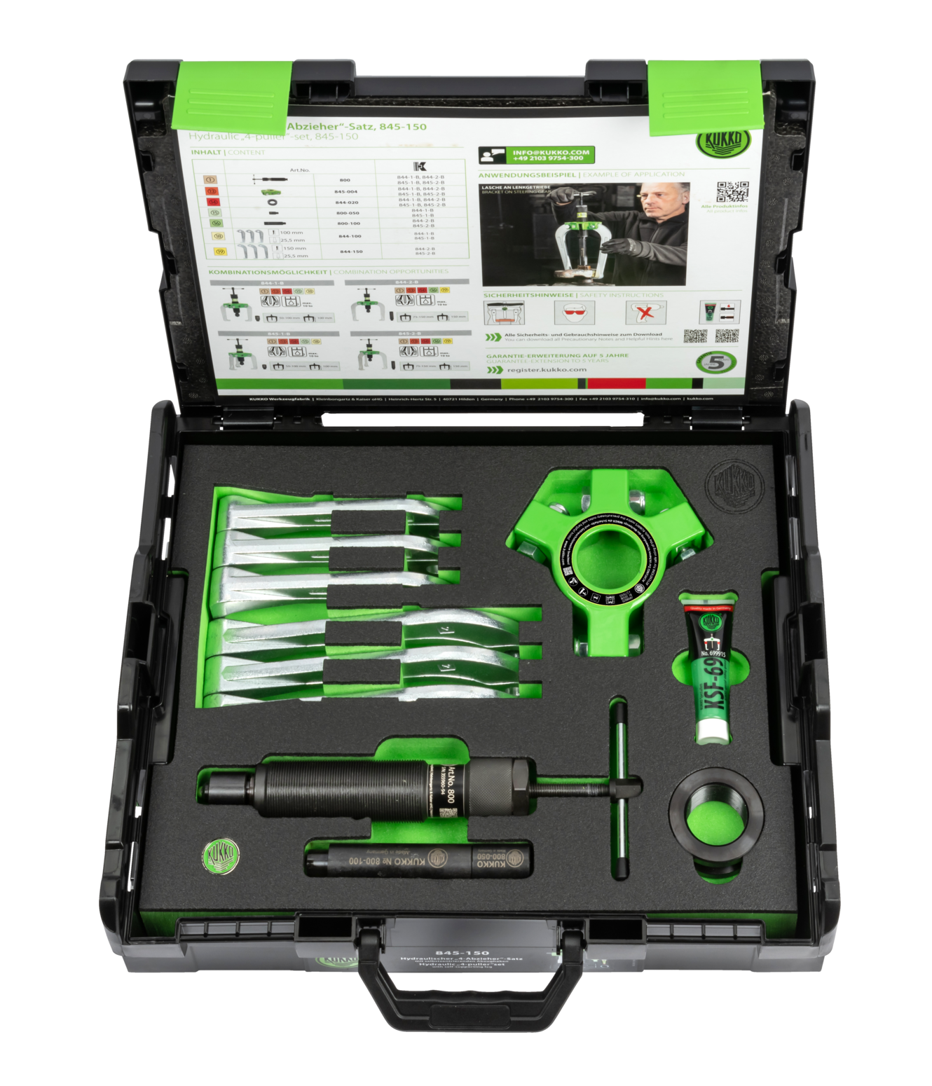 Kukko Hydraulic "4 Puller" Set with Self-Centring Puller Hooks For Sale ...