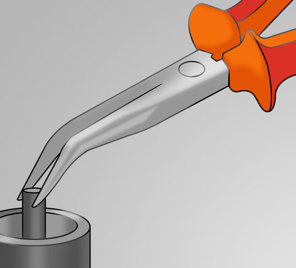 Unior 512/1VDEBI Long Nose VDE Pliers with Side Cutter & Pipe Grip ...