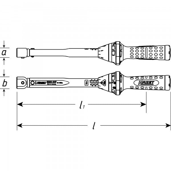 Hazet Torque Wrench 5292-3CTCAL 40-200Nm Tolerance 3% Insert Square 14 ...
