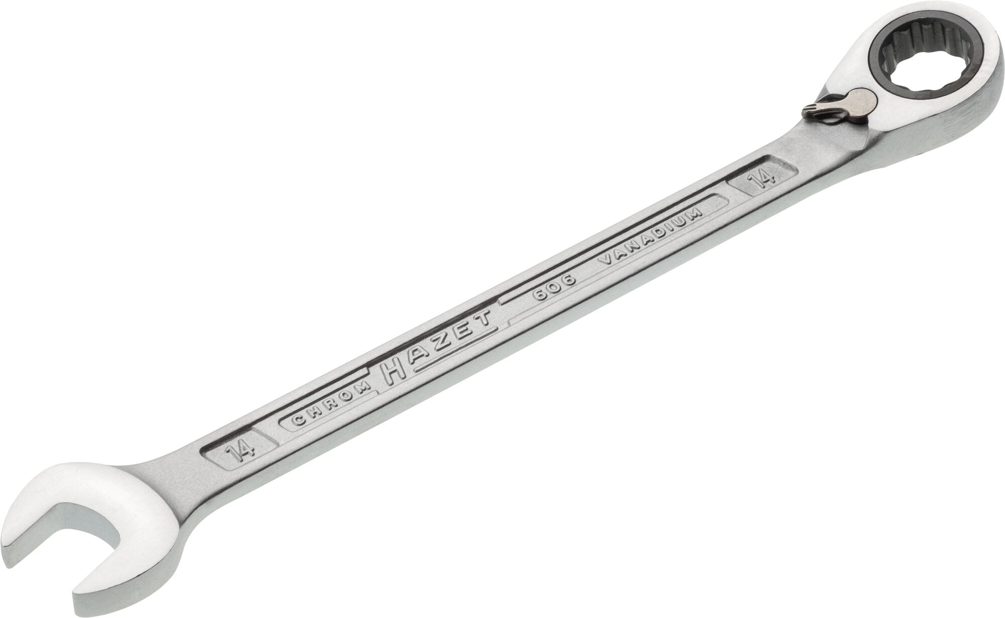 Hazet Ratcheting Combination Wrench 606-14 Outside 12-Point Traction ...
