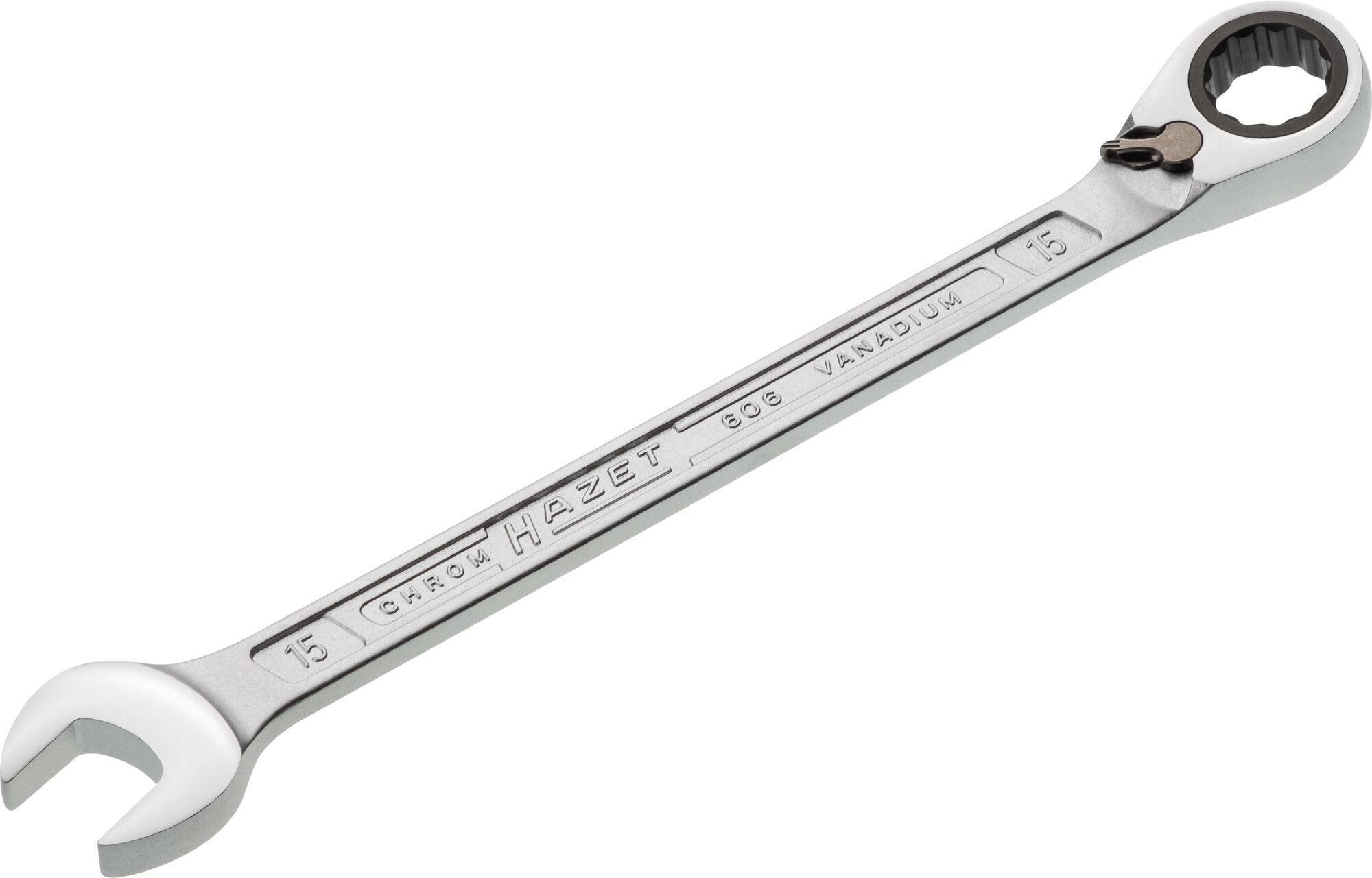 Hazet Ratcheting Combination Wrench 606-15 Outside 12-Point Traction ...