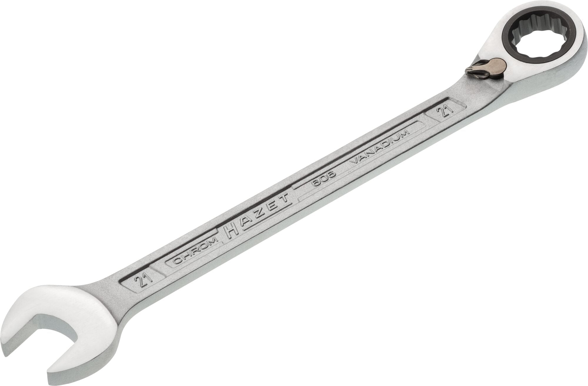 Hazet Ratcheting Combination Wrench 606-21 Outside 12-Point Traction ...