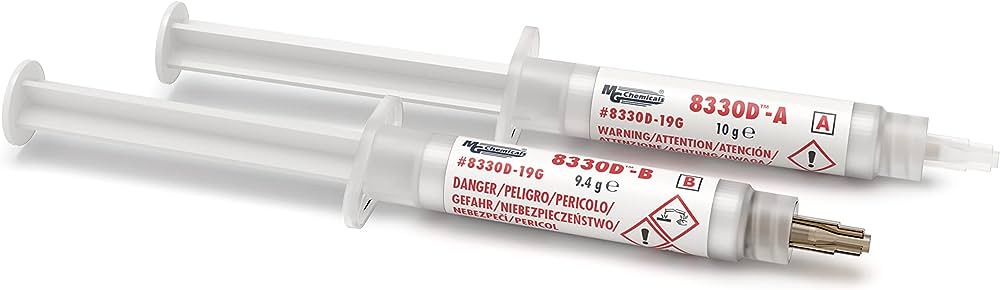 MG Chemicals Silver Conductive Epoxy Adhesive 6ml 2 Syringe Kit For ...