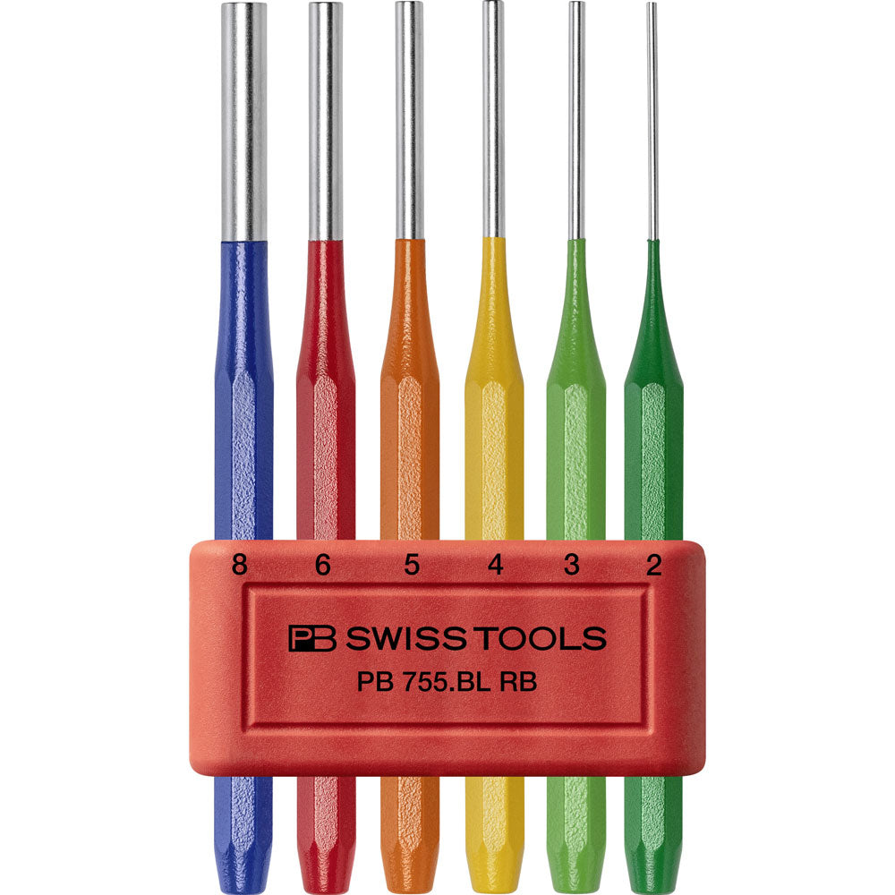 PB Swiss RainBow Pin Punch, Drift Punch, Octagonal 6 Pce Set in Plastic ...