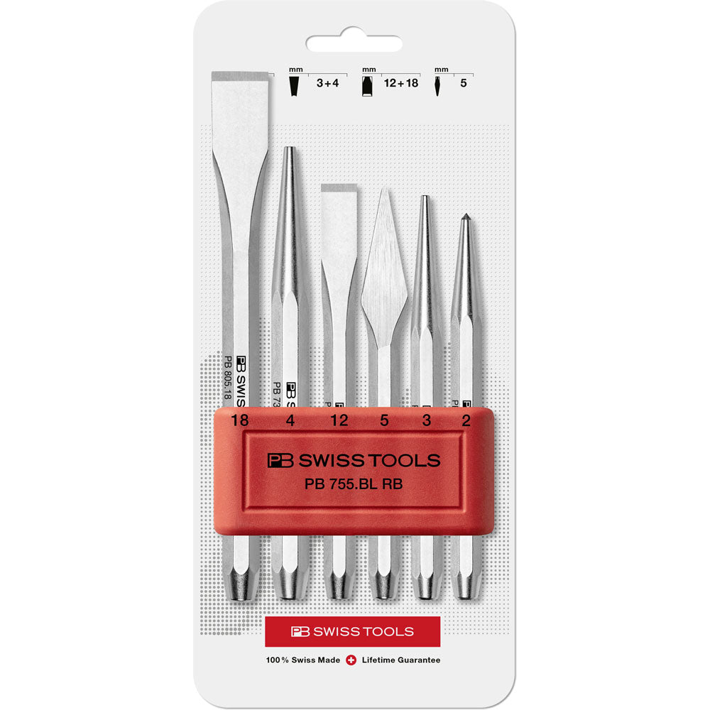 PB Swiss 850.B CN Flat & Cross-Cut Chisel, Centre Punch, Drift Punches ...