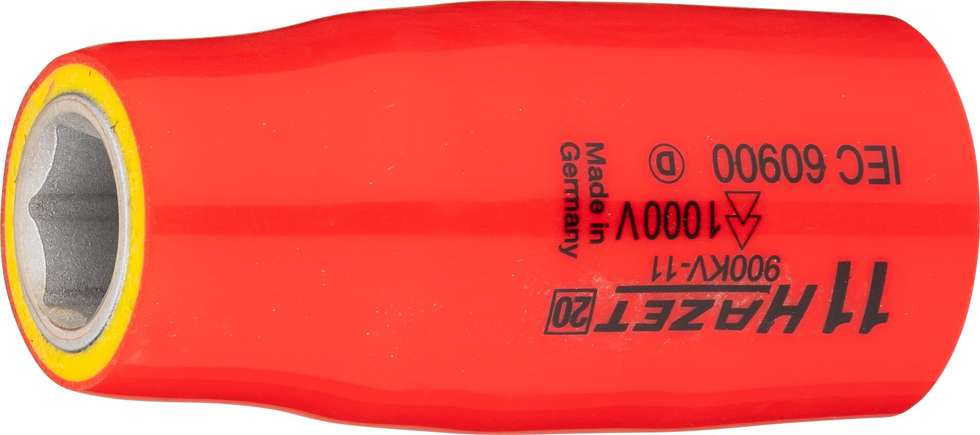 Hazet 1/2" Square Hollow Socket with Protective Insulation Outside Hexagon Traction Profile 11mm ...