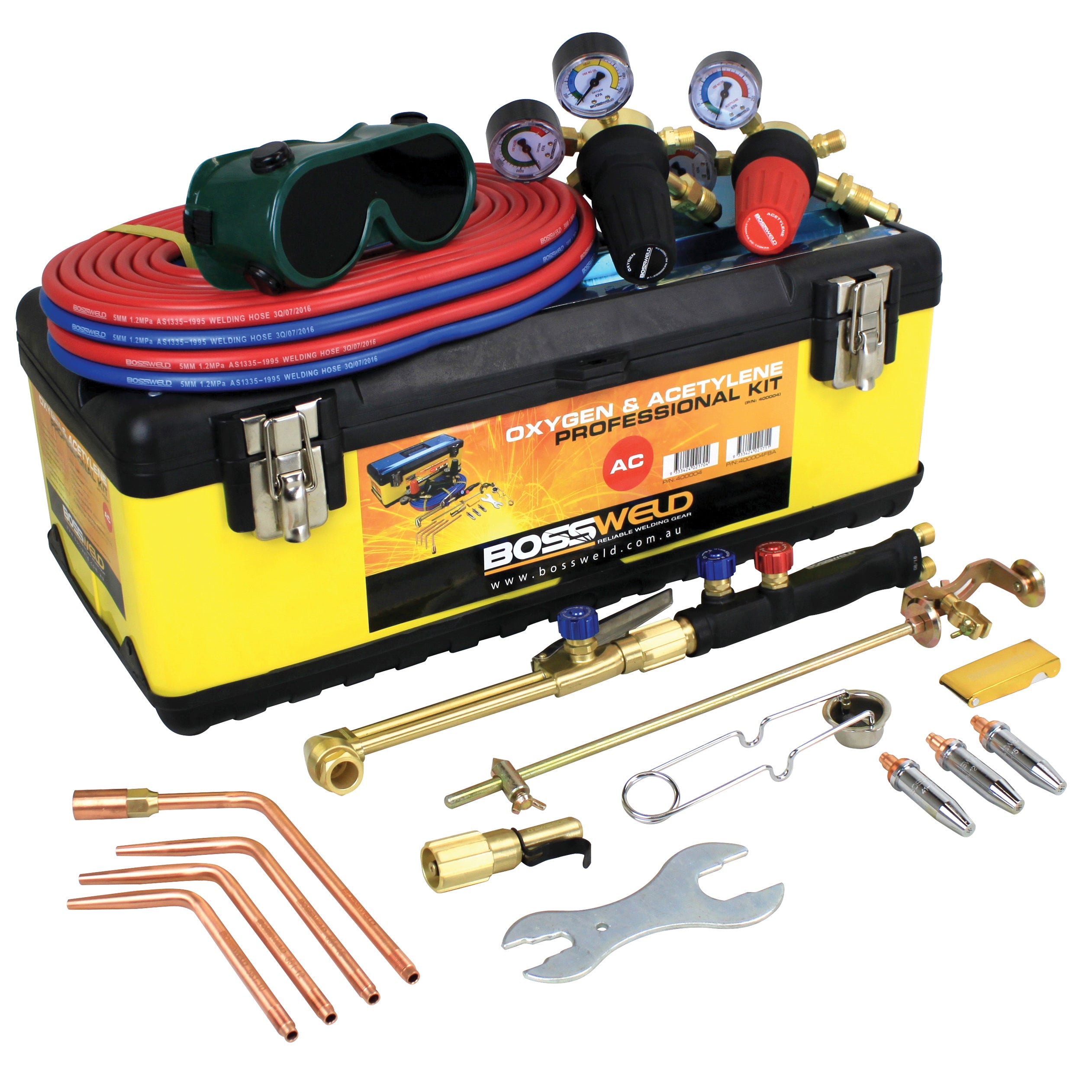 Bossweld Oxygen/Acetylene Kit With Flashback Arrestors For Sale Online ...