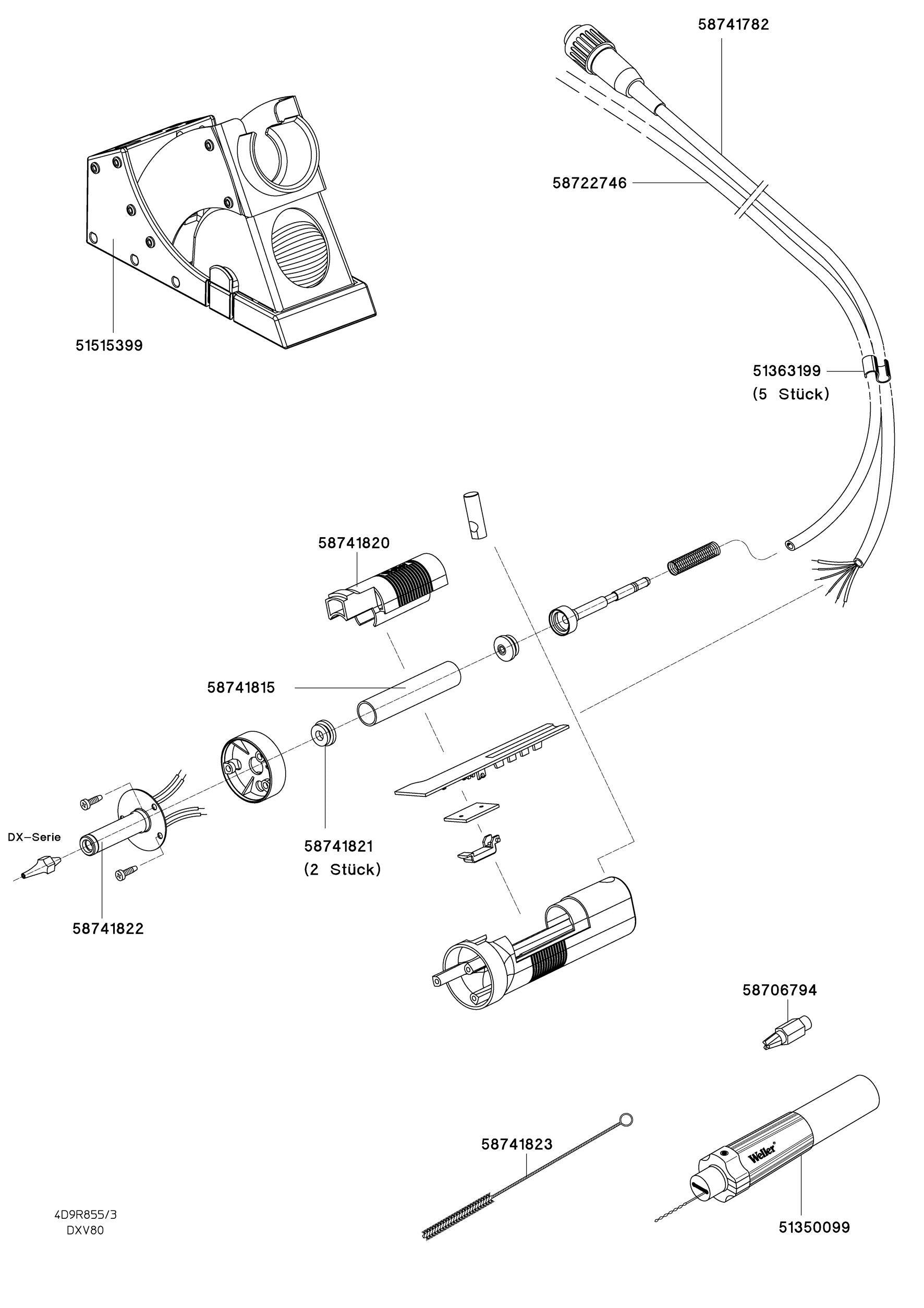Weller DXV80 Desoldering Iron T0051318099N For Sale Online – Mektronics