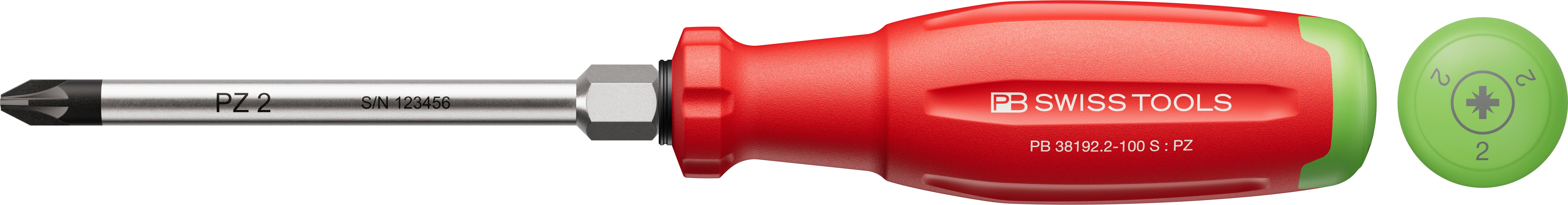 PB Swiss SwissGrip Evo Pozidriv Screwdriver with Hex Wrench Section PZ2 x 100mm COMING SOON For ...
