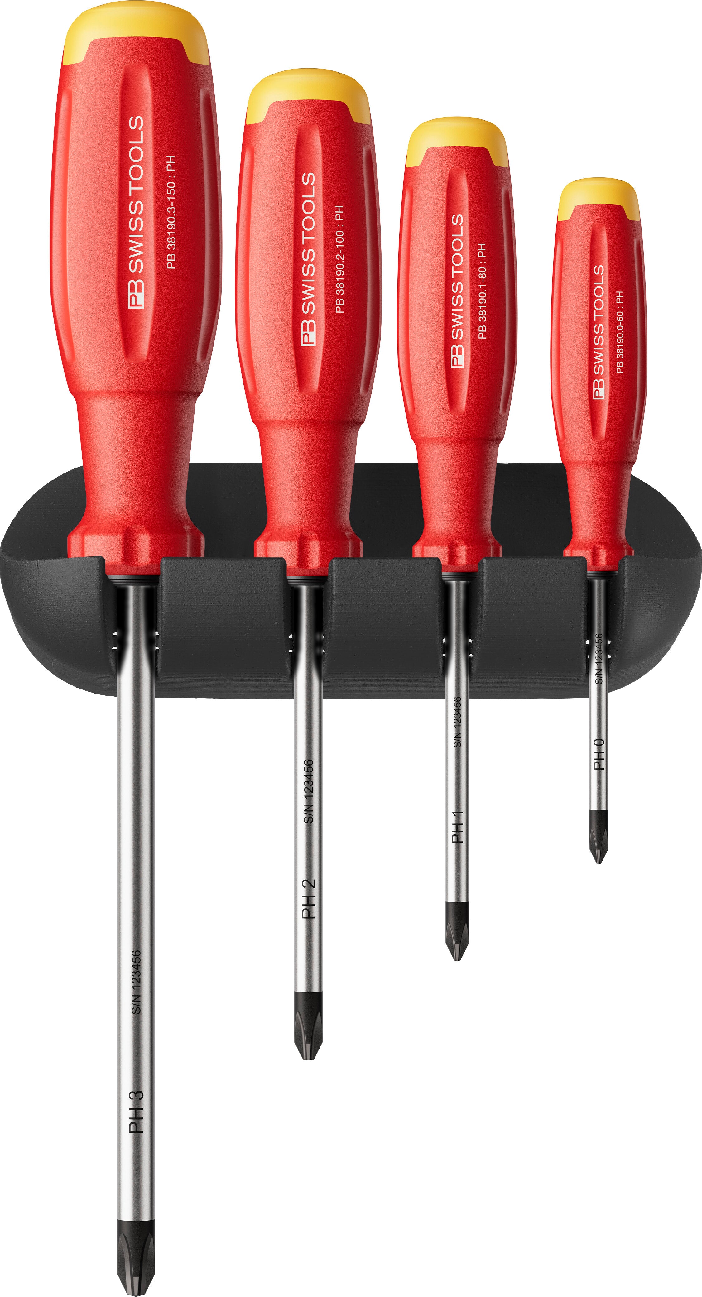 PB Swiss 38242 SwissGrip Evo Phillips Screwdriver Set with Wall Bracket ...
