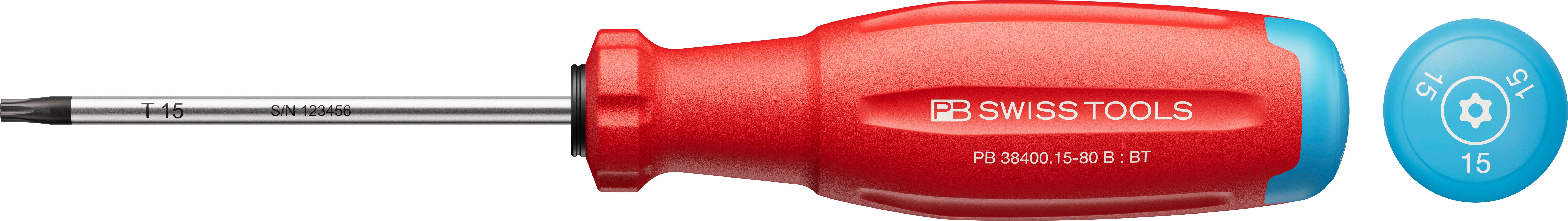 PB Swiss SwissGrip Evo Torx Screwdriver with Bore Hole TX15 x 80mm ...