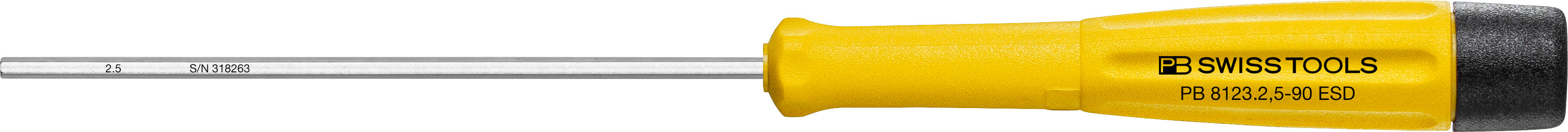 PB Swiss ESD Screwdriver for Hex Socket Screws 2.5 x 90mm For Sale ...