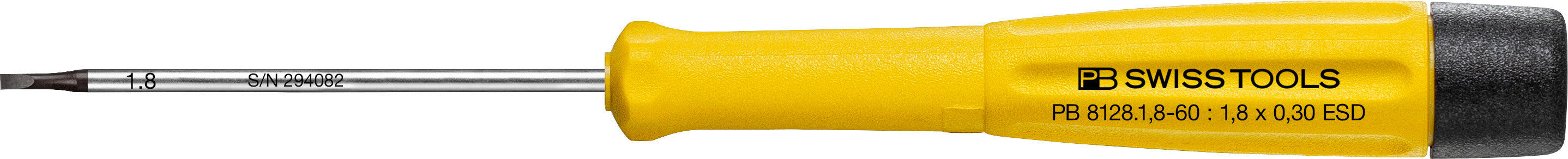 PB Swiss 8128 ESD Electronics Slotted Screwdriver 1.8 x 60mm For Sale ...