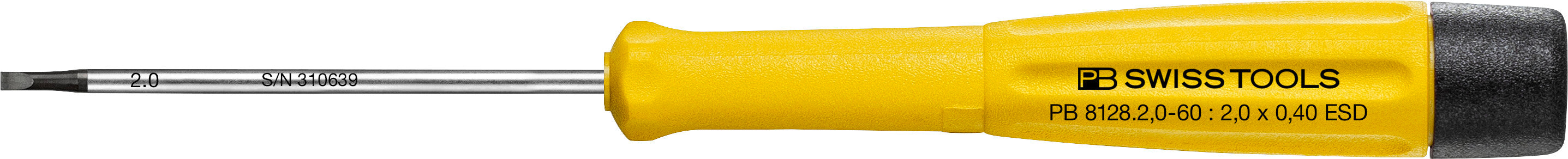 PB Swiss 8128 ESD Electronics Slotted Screwdriver 2.0 x 60mm For Sale ...