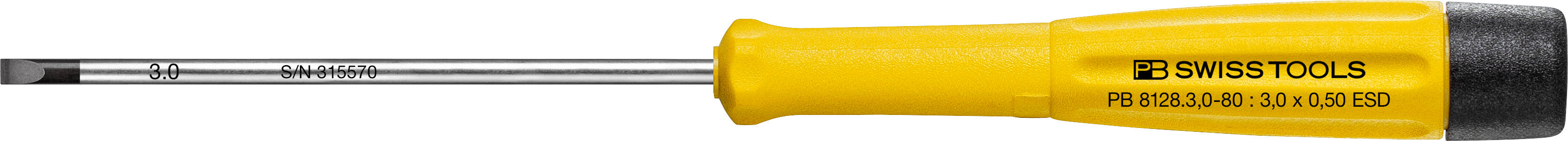 PB Swiss 8128 ESD Electronics Slotted Screwdriver 3.0 x 80mm For Sale ...