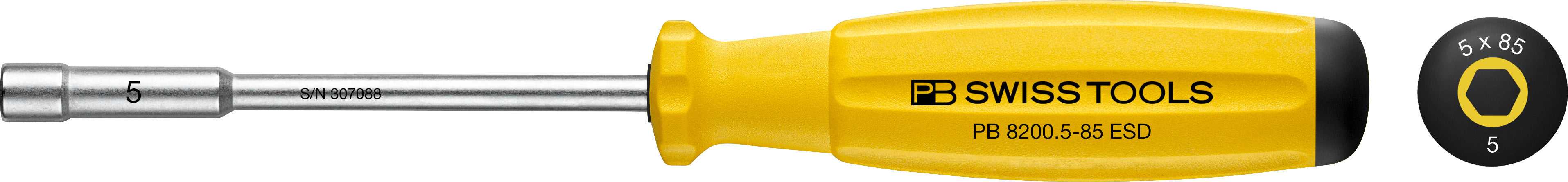 PB Swiss 8200 ESD SwissGrip Hex Socket Screwdriver 5 x 85mm For Sale Online – Mektronics