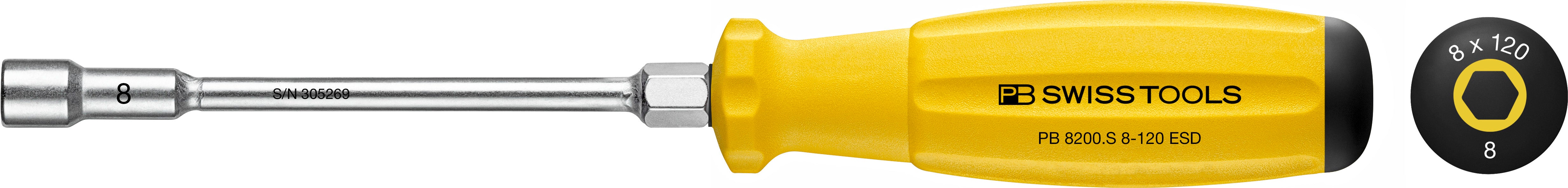 PB Swiss 8200 S ESD SwissGrip Hex Socket Screwdriver 5mm x 120mm For Sale Online – Mektronics