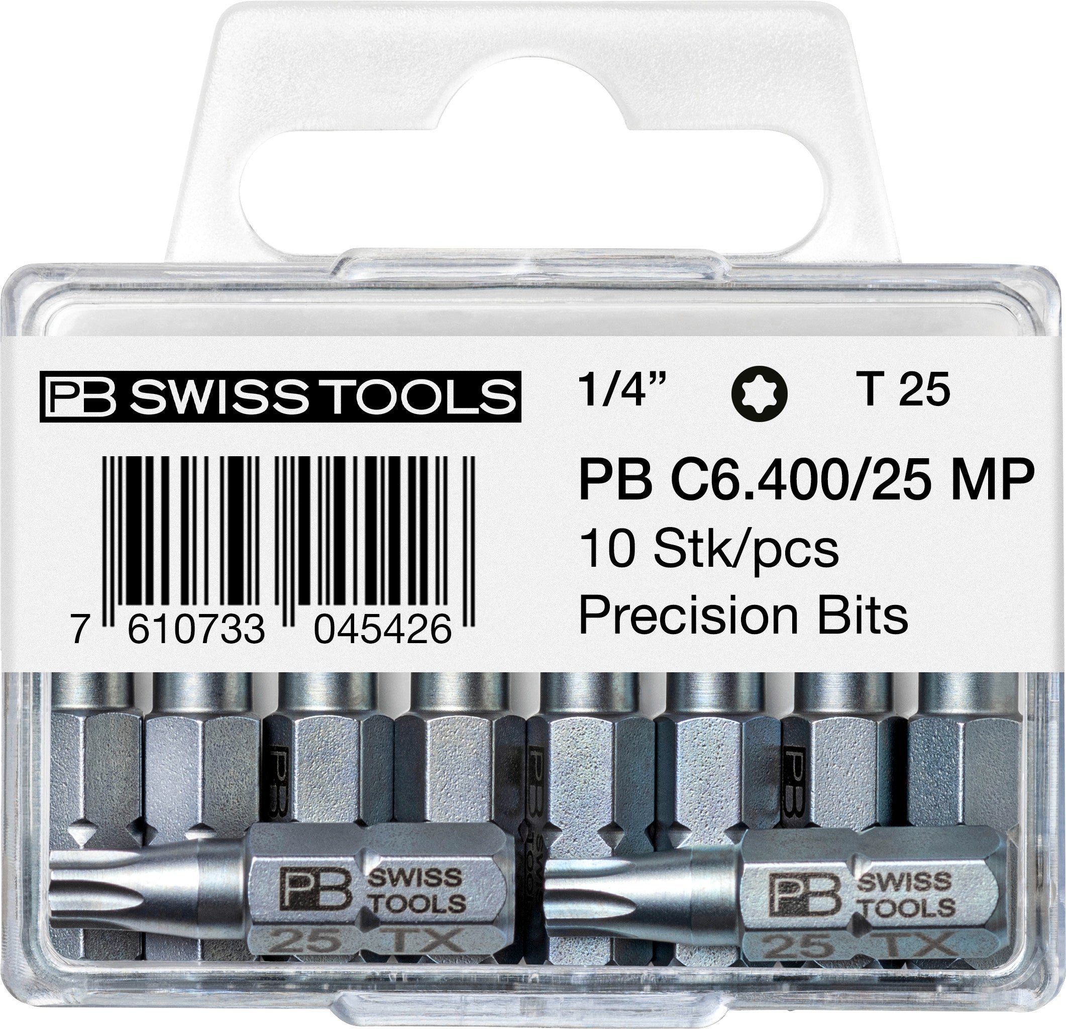 PB Swiss C6 400 MP Torx TX25 PrecisionBit Design C 6.3 (1/4") 10 Pack For Sale Online – Mektronics