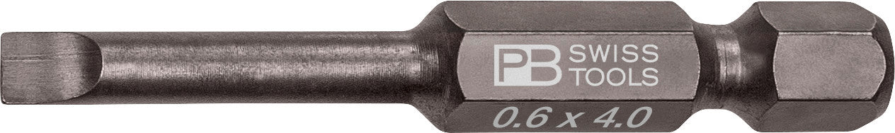 PB Swiss PrecisionBit Design E 6.3 (1/4") for Slotted Screws 0.6 x 4 x 24mm For Sale Online ...