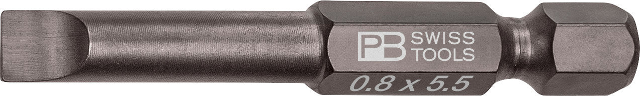 PB Swiss PrecisionBit Design E 6.3 (1/4") for Slotted Screws 0.8 x 5.5 x 24mm For Sale Online ...