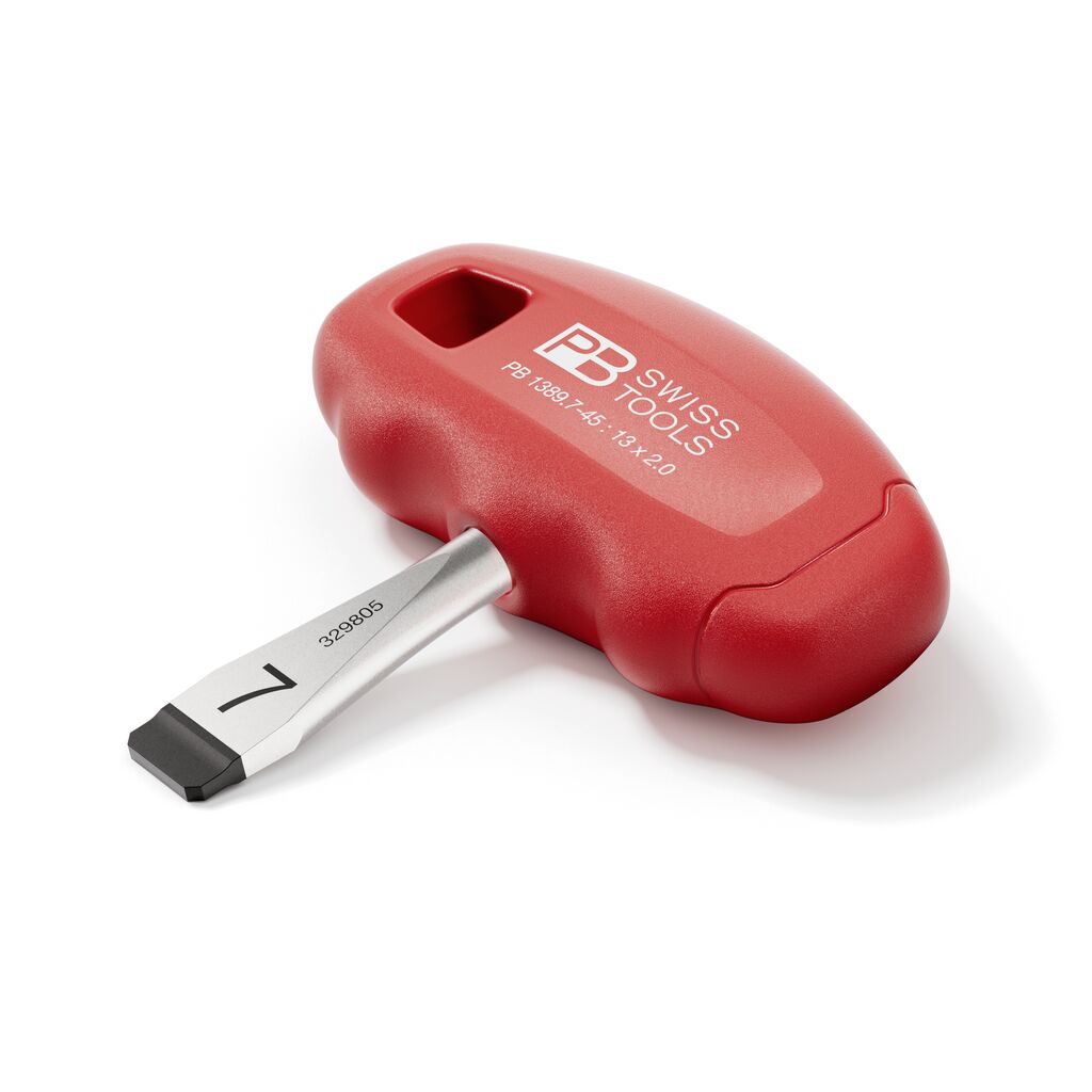 PB Swiss Slotted Cross-Handle Screwdriver 13mm with Finger Grooves in ...