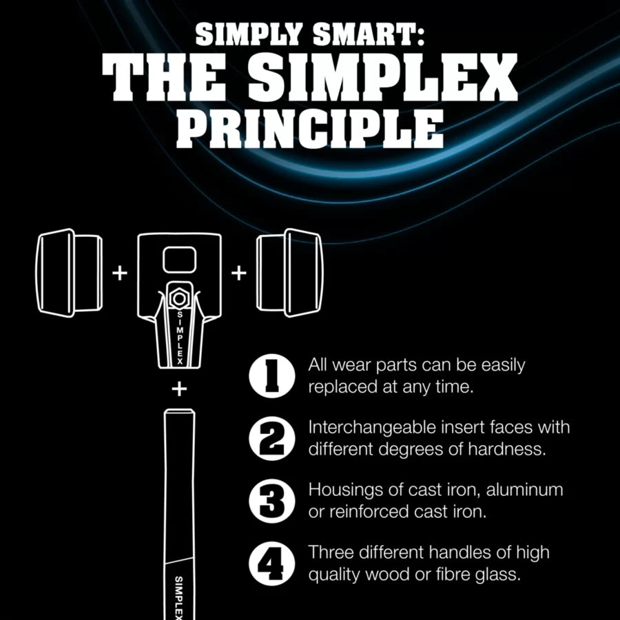 Halder SIMPLEX Splitting Axe Cast Iron Housing & Hickory Handle 100mm ...