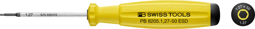 PB Swiss 8205 ESD SwissGrip Hexagon Screwdriver 1.27 x 50mm For Sale Online – Mektronics
