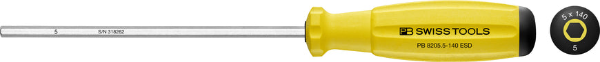 PB Swiss 8205 ESD SwissGrip Hexagon Screwdriver 5 x 140mm For Sale Online – Mektronics