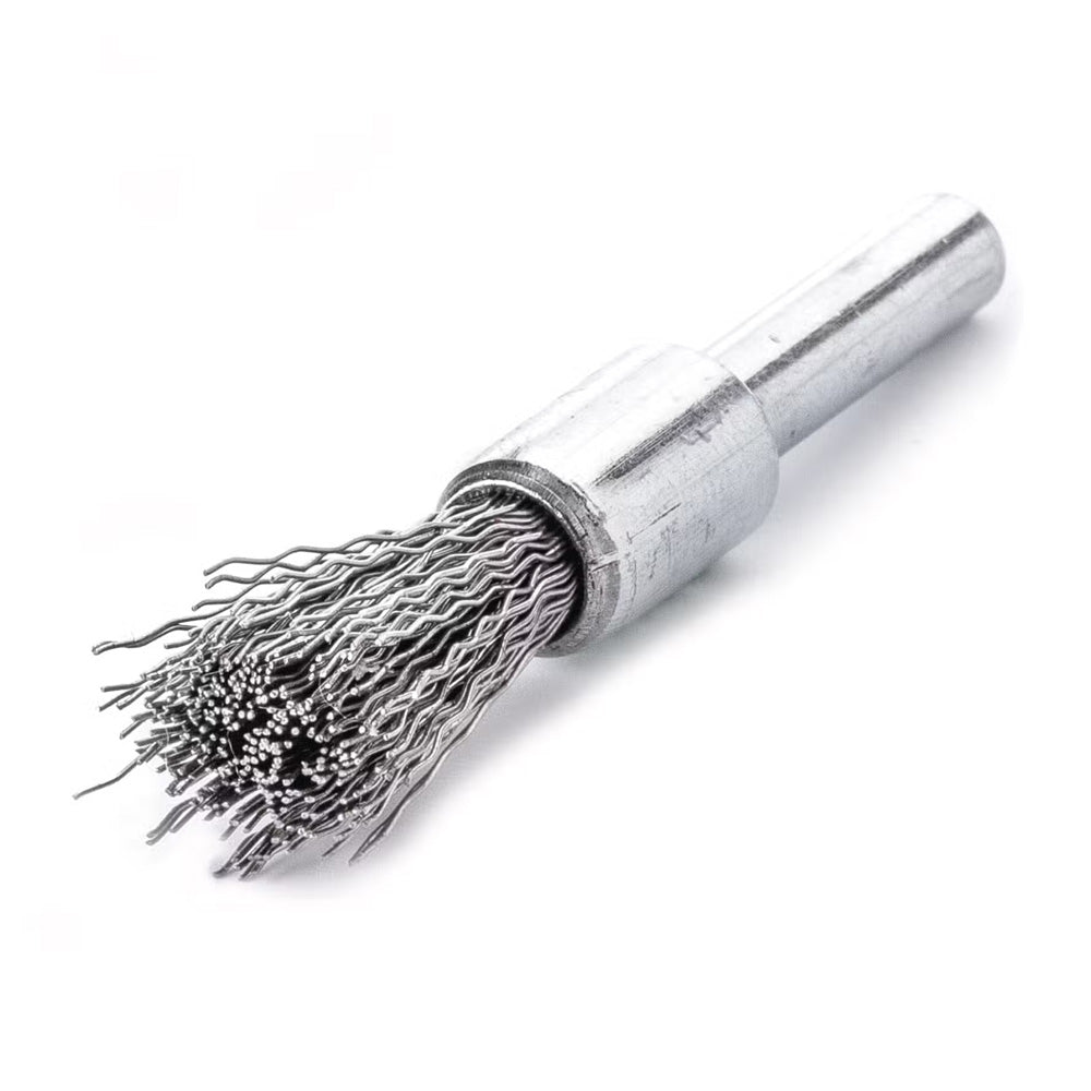 Lessmann End Brush with 6mm Shank Dia 12mm Long 60mm Stainless Steel ...