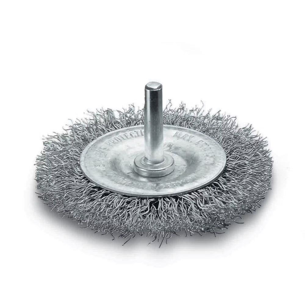 Lessmann DIY Wheel Brush with 6mm Shank Dia 75 x 8mm Steel Wire STA 0 ...