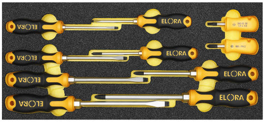 Elora Quatrolit® 2-Component-Screwdriver-Set 10 Pce OMS-7 For Sale ...